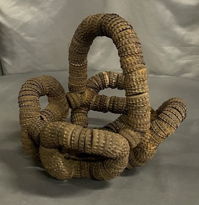 Vintage Folk Tramp Art Bottle Cap Basket 9” Tall w/ Handle | eBay