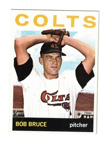 1964 Topps Baseball BOB BRUCE card HOUSTON COLTS error wrong back Hoak ...