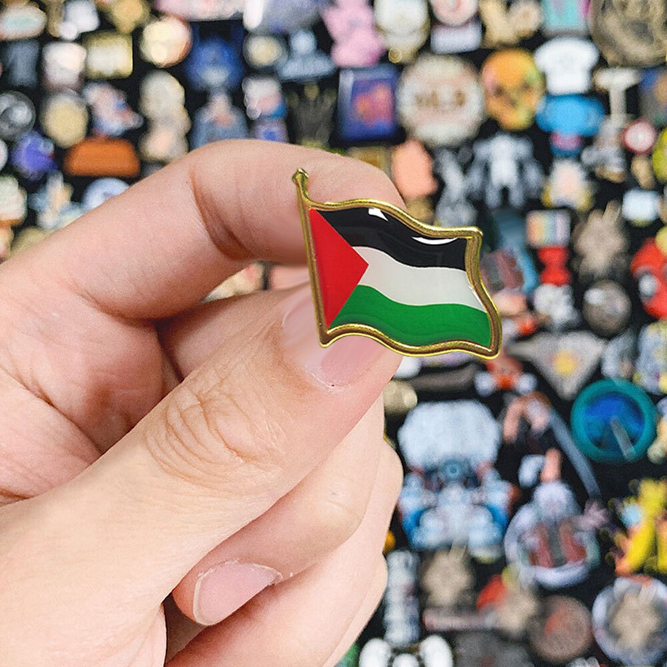 Country Flag Badge Lapel Pin Delicate Palestinian Flag Pin Fashion ...