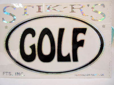 GOLF - New Oval Bumper Sticker By Stik-R's FTS Inc. | eBay