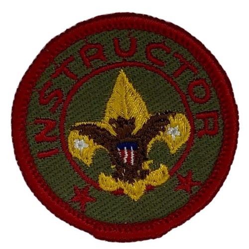 Boy Scout BSA Patch Instructor Vintage Red Border | eBay