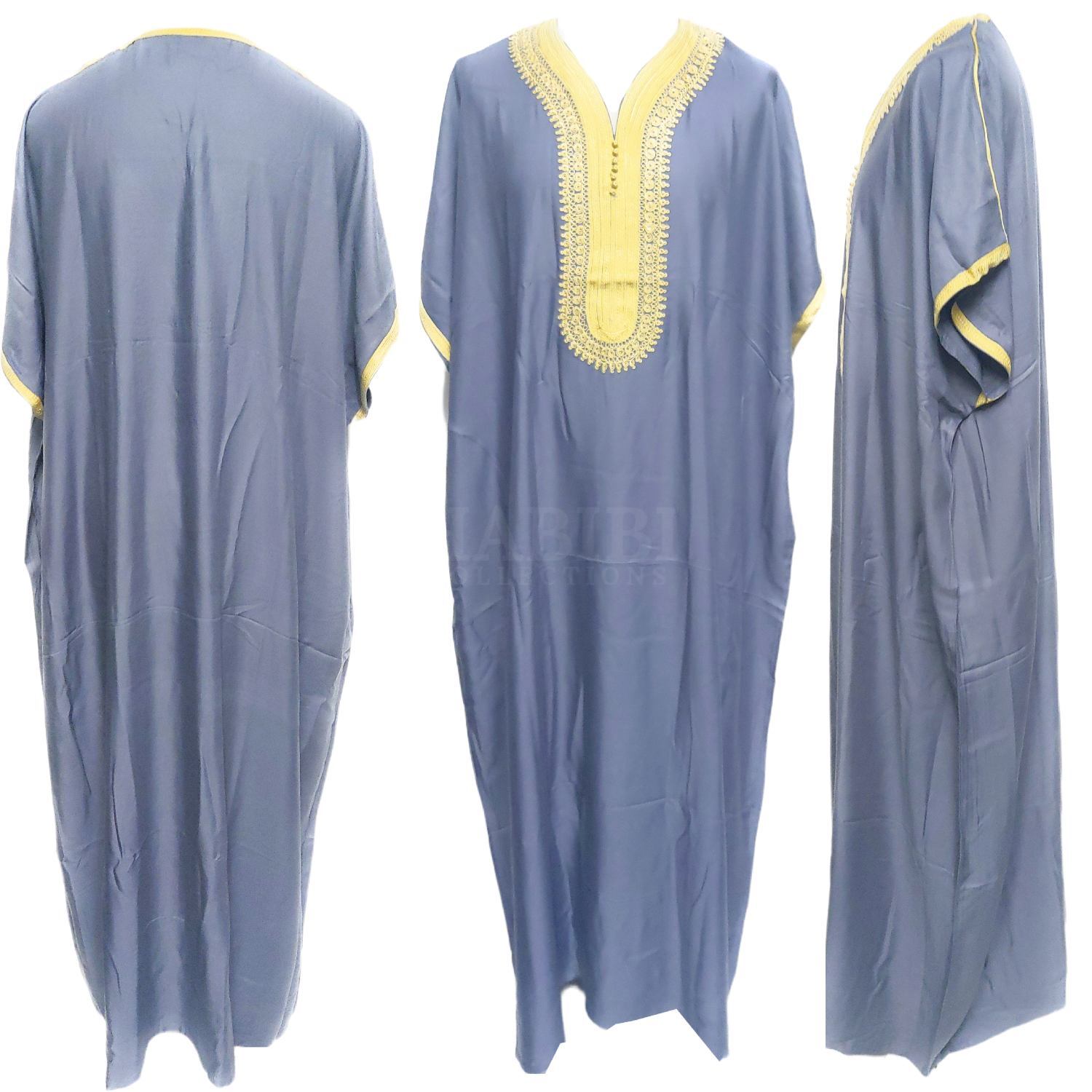 Original Moroccan Men Grey Thobe Jubba Kandora Djellaba | eBay UK