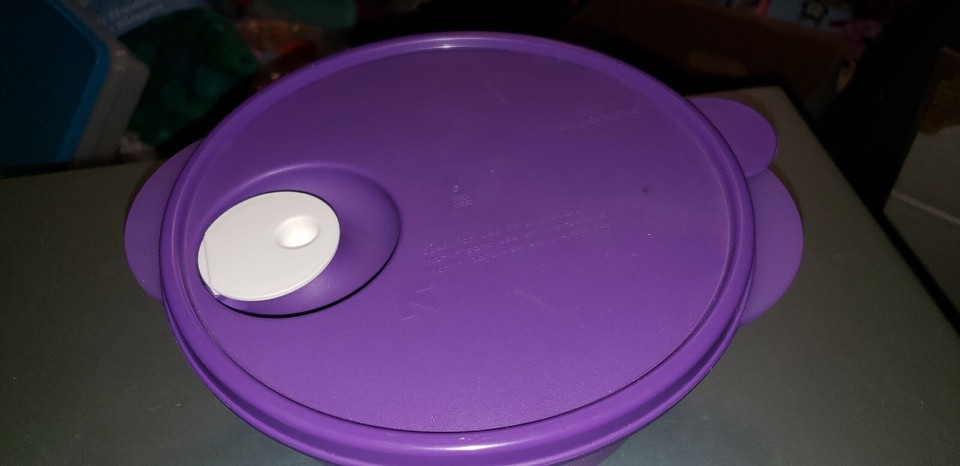 Tupperware 2641F-2 Purple Microwave Reheatable Crystal Wave Dish 6 1/4 ...
