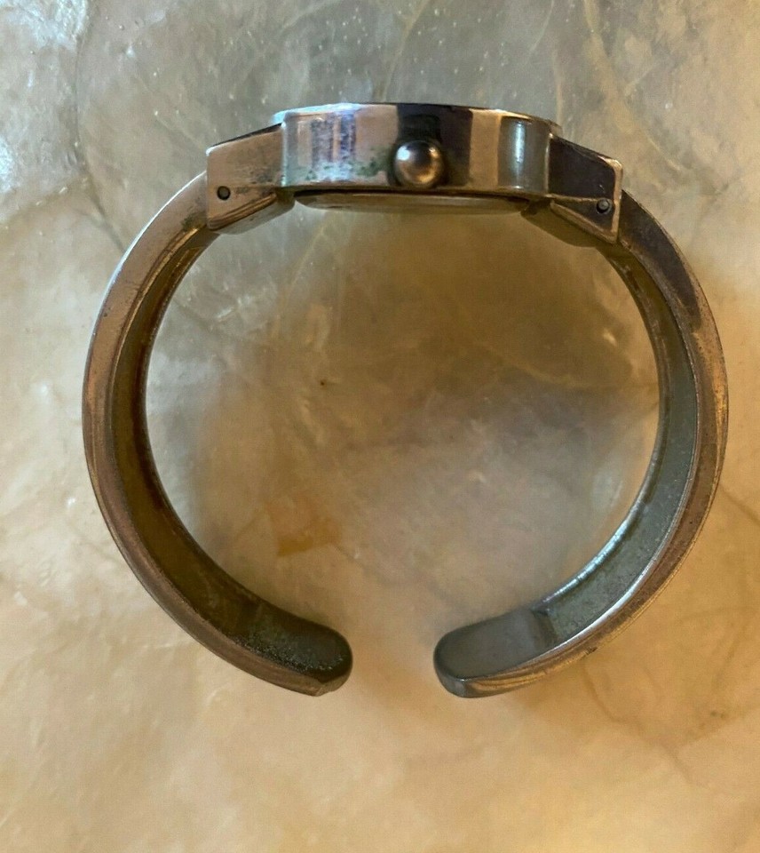 PERENNIAL CUFF WATCH WOMENS WHITE BAND NEEDS BATTERY | eBay