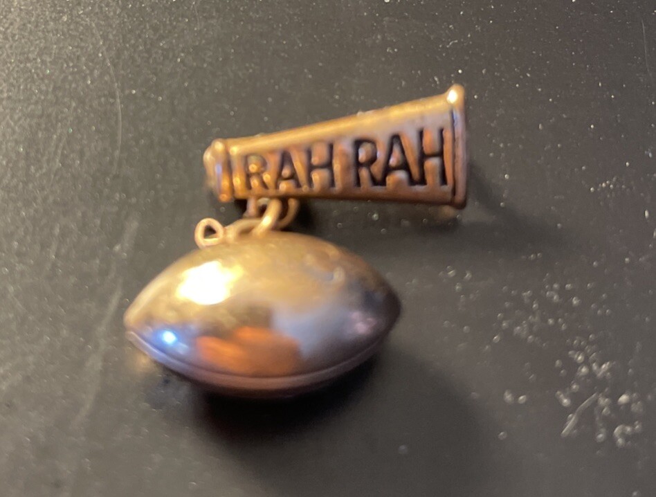 Vintage Gold-tone RAH RAH Pennant Football Charm Chee… - Gem