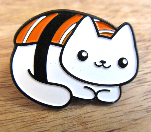 Lapel Pin Nigiri Sushi Cat Enamel Kitty Cartoon Japanese Food Kawaii | eBay