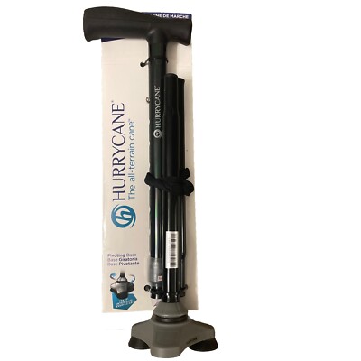 HurryCane All-Terrain Cane - Freedom Edition - Black Folding Cane w/T ...