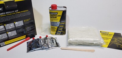 ISOPON Fiberglass Repair Kit for vehicles boats Metal Wood Stone etc ...