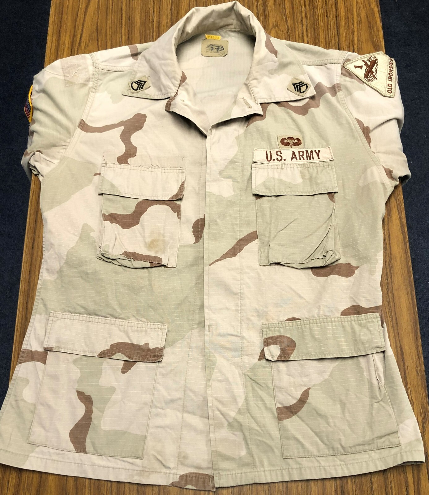 US Army DCU Desert Camo Blouse Patched 1AD MED REG OIF OEF | eBay
