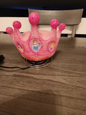 Pink Disney Princess Crown Night Light Lamp - Belle, Cinderella, Aurora ...