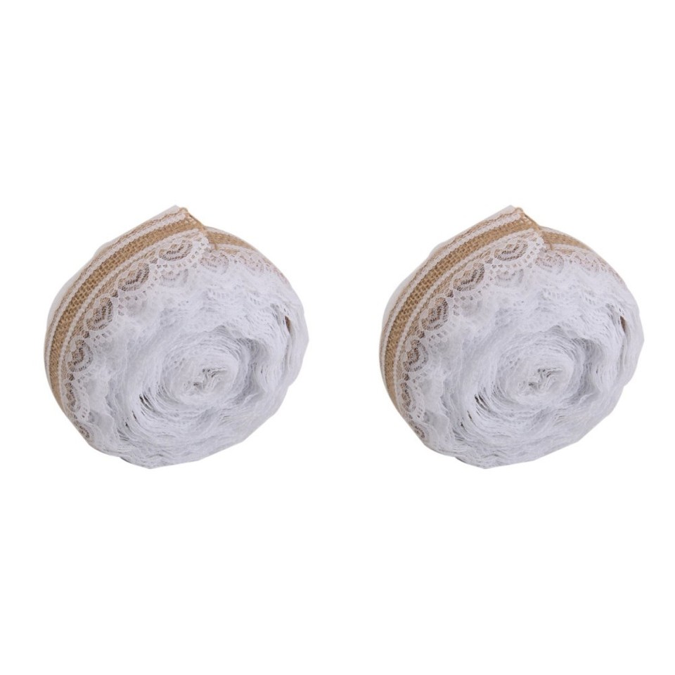 10M Hessian Burlap Lace Craft Ribbon for DIY Crafts Home Wedding ...