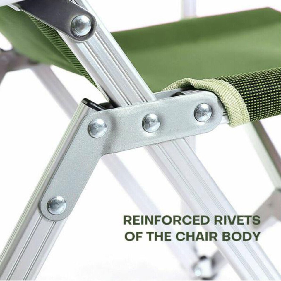 Pack of 2Pcs Heavy Duty Folding Camping Chairs Lounge Chair with High ...