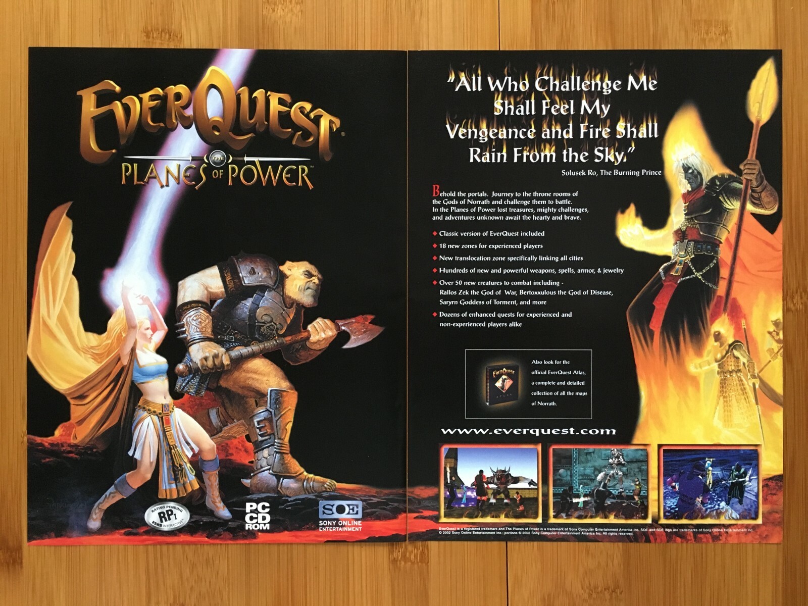 EverQuest Planes of Power PC 2002 Vintage Print Ad/Poster Official Big ...