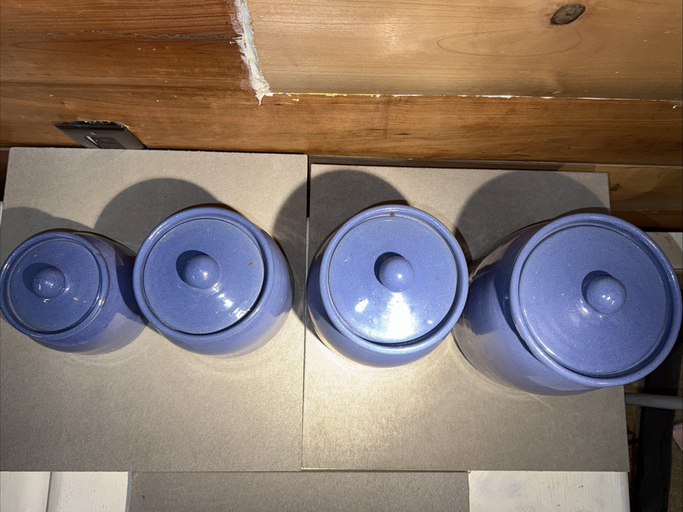 VINTAGE Blue Bybee Pottery COMPLETE SET - Kentucky Made | eBay