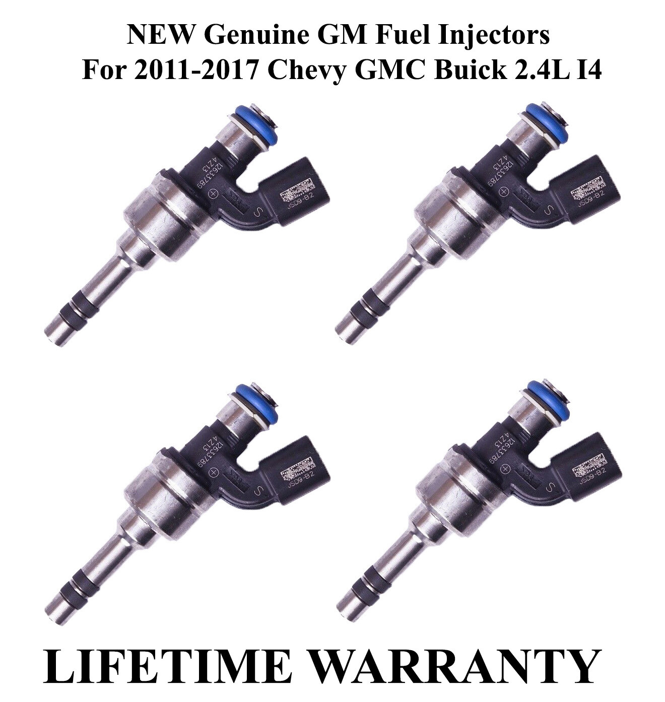 BRAND NEW Genuine GM Set of 4 Fuel Injectors For 2011-2017 Buick Regal ...