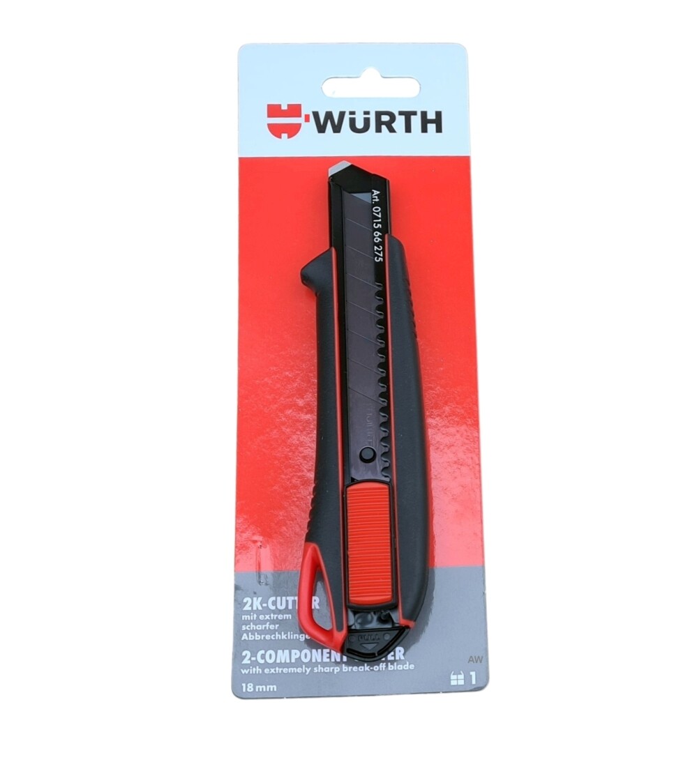 Würth 18mm SET 2K Cuttermesser mit 13 Abbrechklingen extrem Scharf ...