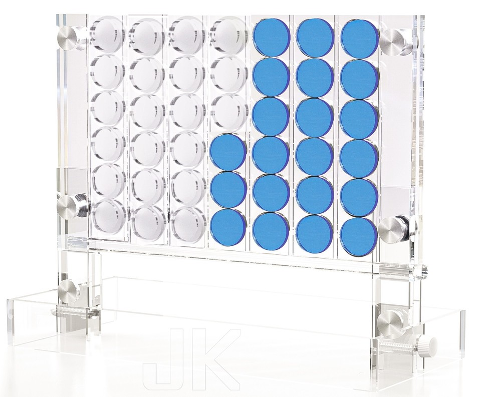 Connect Four - 4 in a Row - Luxury Acrylic Board Game in Various Colour ...