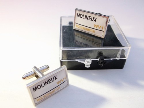 WOLVERHAMPTON WANDERERS WOLVES STREET BADGE ROAD SIGN MENS CUFFLINKS ...