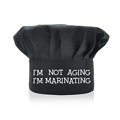 Funny Chef Hat, I'm Not Aging I'm Marinating, Adjustable Kitchen ...