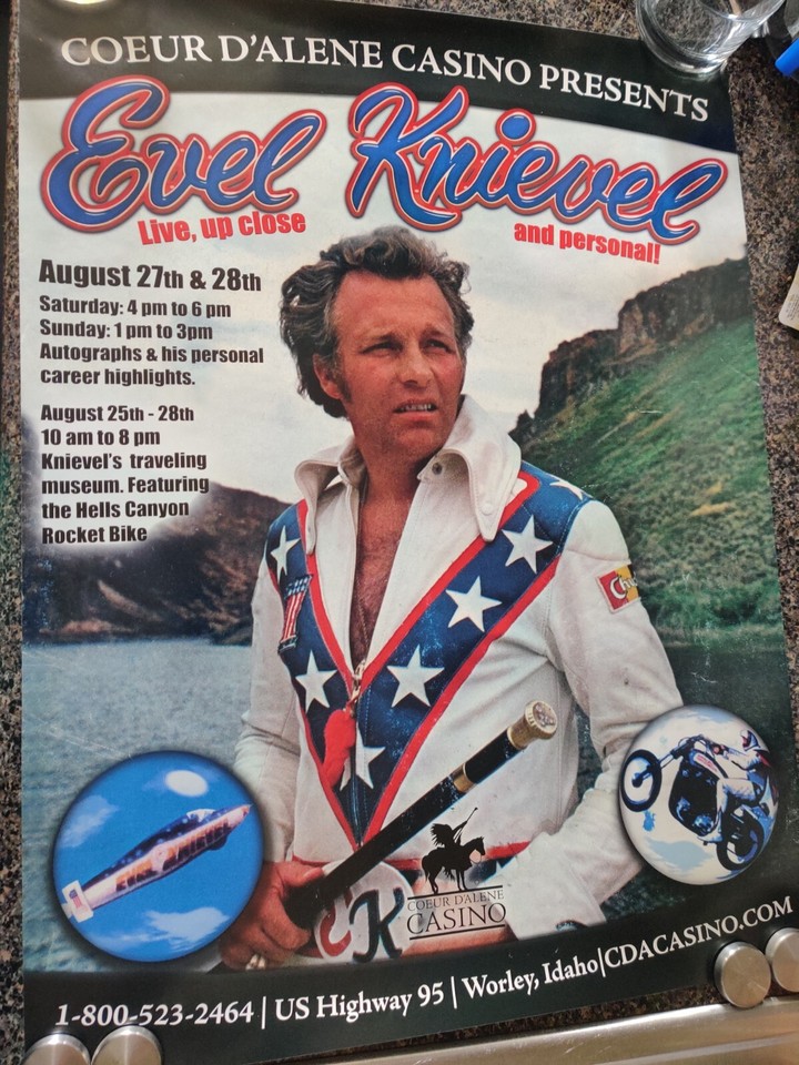Lot of 2/Vintage 1971 Evel Knievel Snake River Canyon Jump+Evel at Casino Event | eBay