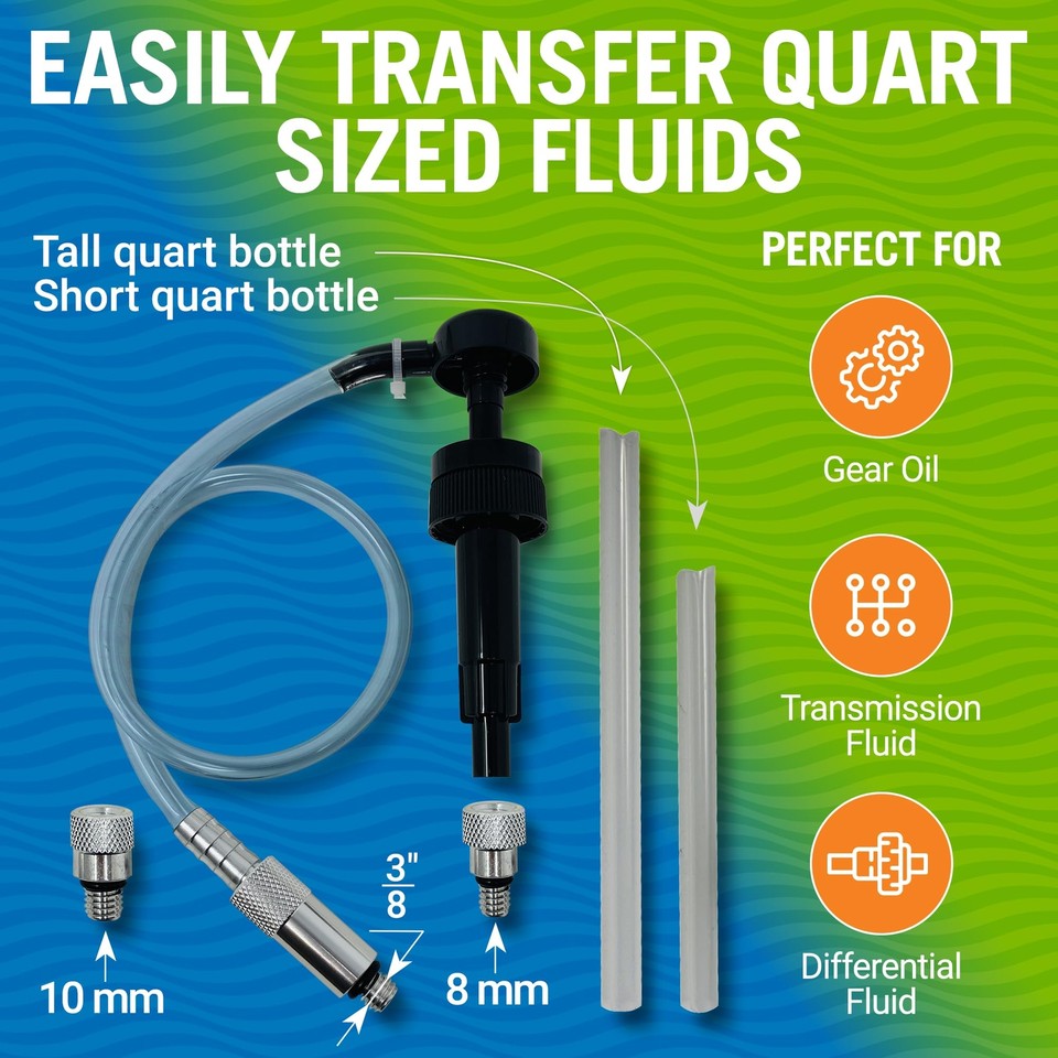 Lower Unit Gear Oil Pump for Quart Bottle Gear Lube Pump Marine Inboard ...