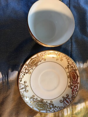 Noritake China - Tea Cup and Saucer - # 175 Christmas Ball Pattern | eBay