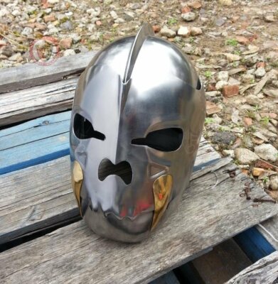 18 GAGE Sca Medieval Knight Skull Crusher Helmet Full Wearable Fantasy ...