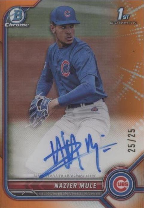 2022 Bowman Draft - Chrome Draft Pick Autographs Nazier Mule #CDA-NME ...