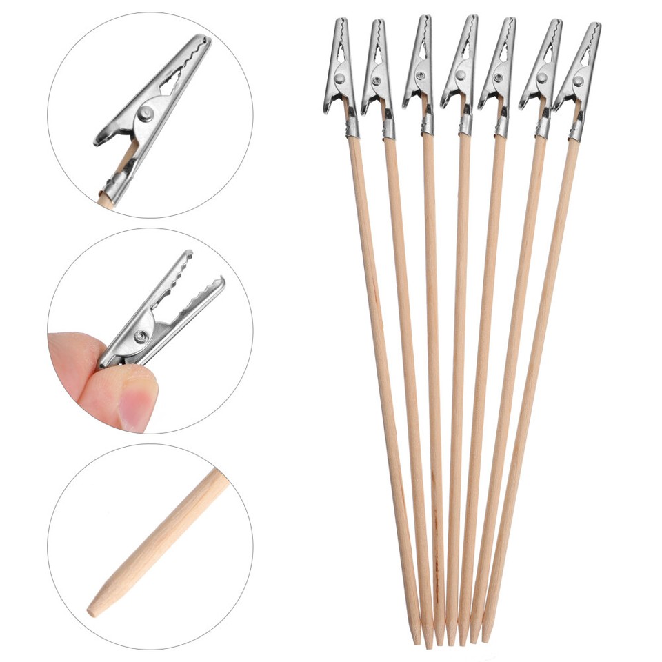 100 Pcs Olemonade Model Tool Bamboo Stick Clips Clamps | eBay