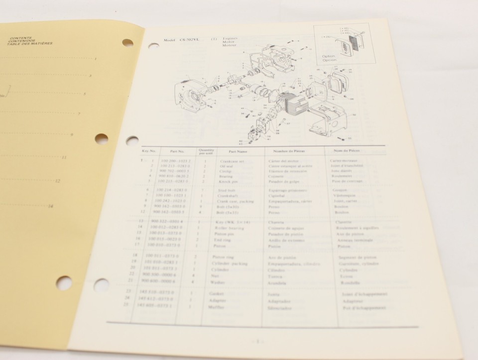 Echo Kioritz Chainsaw CS-702VL CS-602VL Parts Catalogue Manual | eBay UK