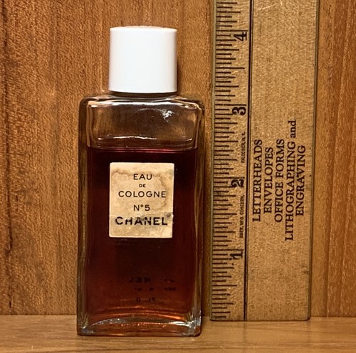Vintage CHANEL No 5 Eau de Cologne 2 oz Splash Bottle Fragrance 80% White Lid | eBay