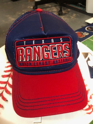Texas Rangers MLB Trip Trucker Mesh Baseball Snapback Hat Cap 2-Tone ...