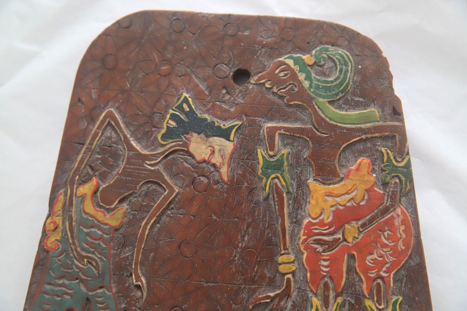 Carved Painted Wooden Board - Keris Kris Board - Indonesia / Java ...