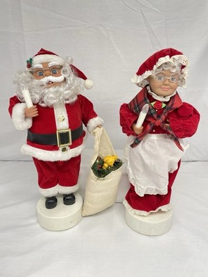 Vtg. 1980’s Telco Original Motion-ettes of Christmas Mr. & Mrs. Santa ...