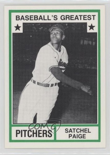 1982 Baseball's Greatest Pitchers White Back Satchel Paige (No MLB Logo ...
