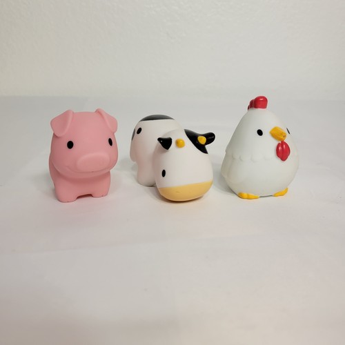 Munchkin Farm Animals Bath Toys Squirters Pig Cow Chicken/Rooster Lot ...