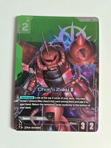 Gundam Card Game English Char’s Zaku II ST03-006 LR+ Alt Art | eBay