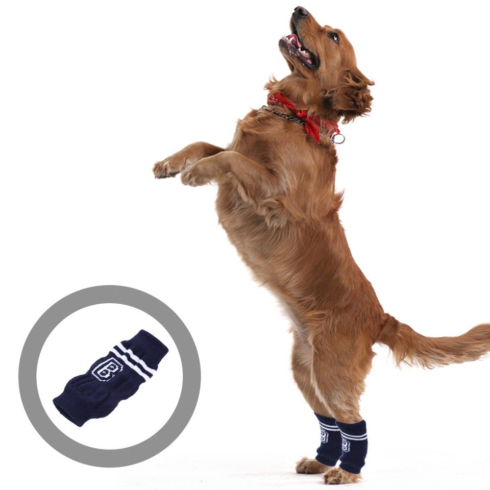 4 Pcs Dog Compression Wrap Ankle Brace Back Leg Warm Paw Socks for Dogs ...