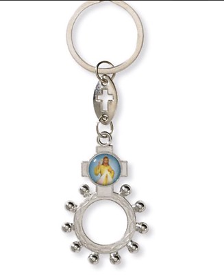 Divine Mercy Rosary Ring Key Chain Catholic | eBay