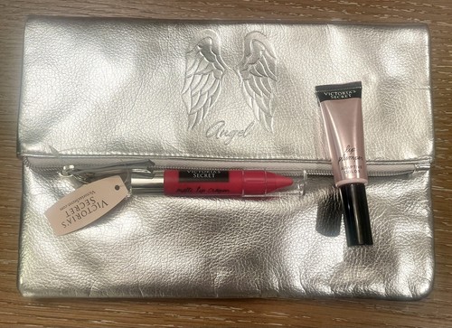 Victoria's Secret Angel Anniversary Silver Clutch Bag w/Lip Plumper ...