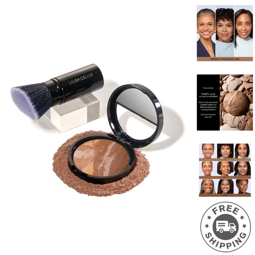 Tan Baked Color-Correcting Powder Foundation for Radiant Mature Skin ...