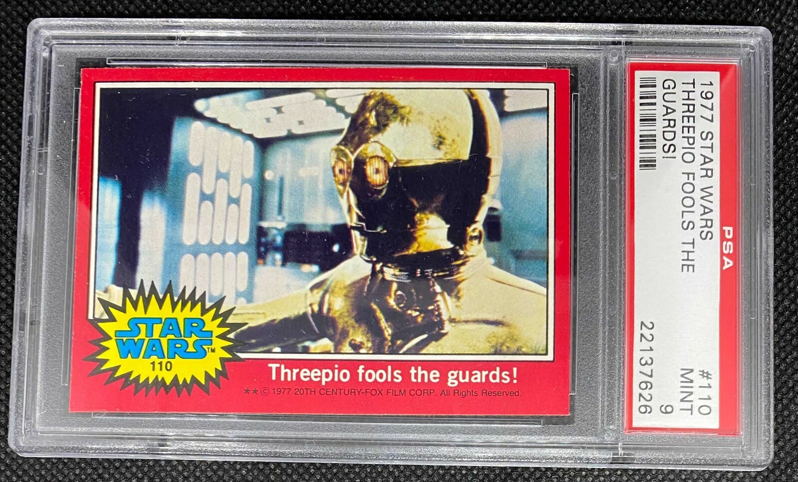 1977 Star Wars Card Threepio fools the guards! Series 2 PSA 9 Mint ...