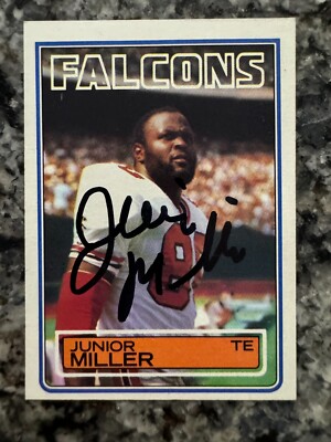 Junior Miller Signed ATLANTA FALCONS Card 1983 Topps | eBay