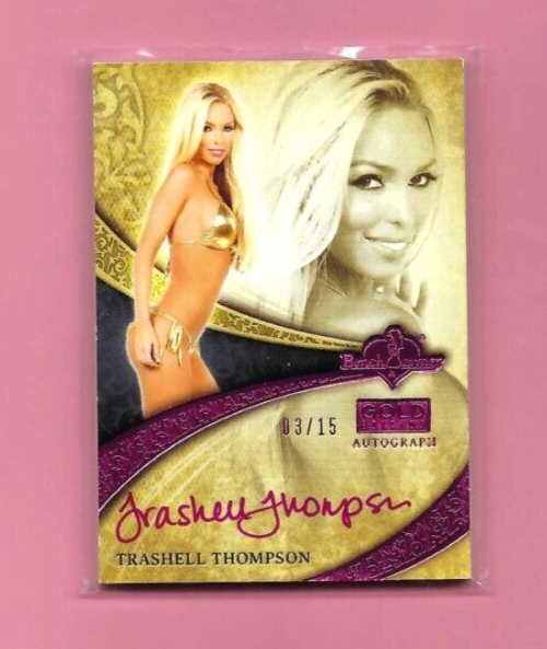 2014 BENCHWARMER TRASHELL THOMPSON PURPLE AUTO CARD #03/15 NRMT-MT | eBay