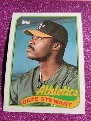 1989 Topps Dave Stewart Baseball Card #145 Oakland A’s Athletics MLB ...