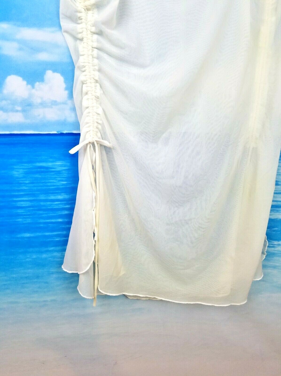 WATER WEAR Womans IVORY Sheer Bathing Swim suit COVER… - Gem