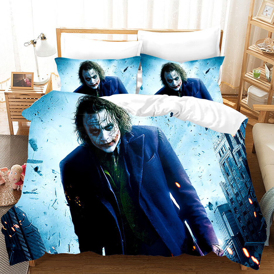 Joker Quilt Cover Bedding Set 3PCS Duvet Cover Two Pillowcases ...