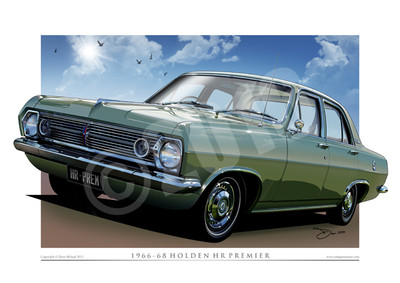 Holden HR Premier Print - Classic HR Holden Digital Drawing ( 11 ...