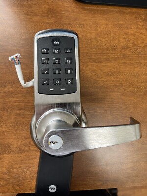 Electronic keypad deadbolt Door Lock With Key Override In Brushed ...