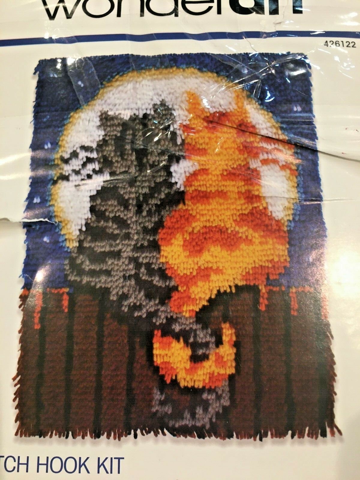 WonderArt Wonder Art 426122 Moonlight Meow Latch Hook Kit 15 x 20 2 ...